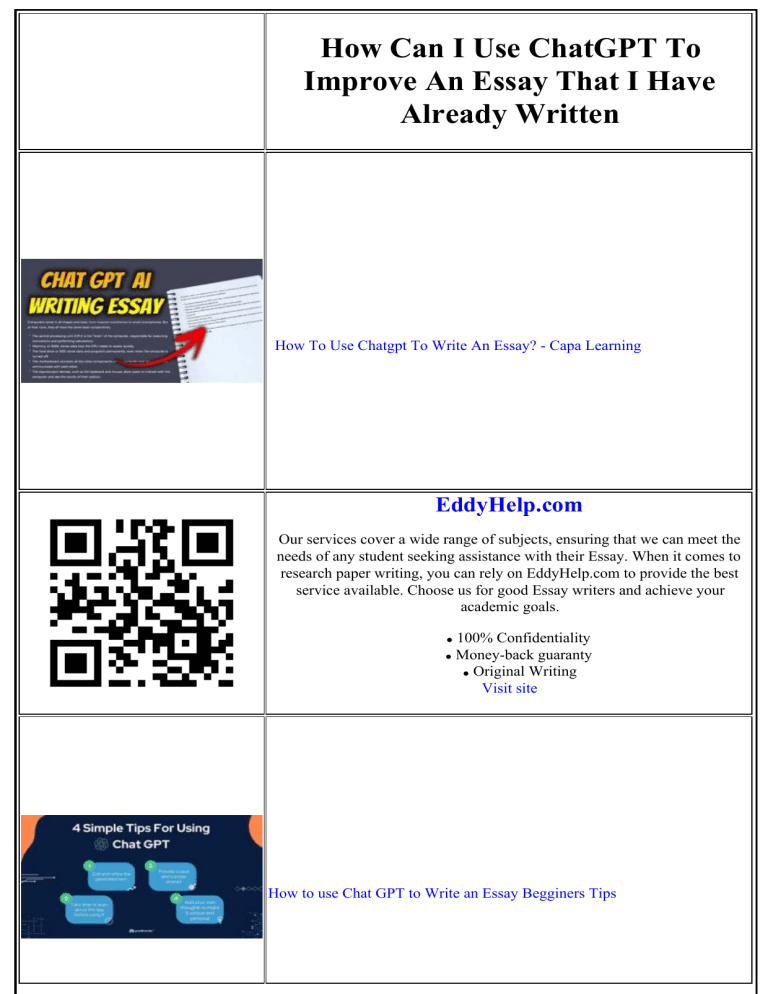 ChatGPT Essay Improvement: Tips & How-To Guide