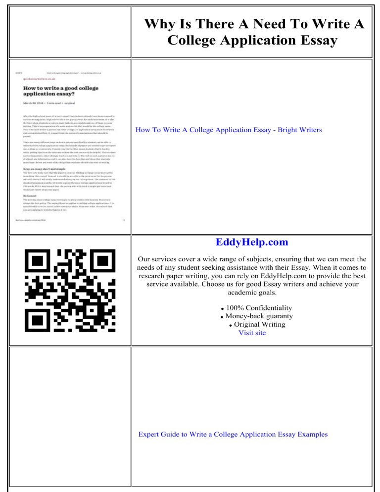 College Application Essay Writing Guide