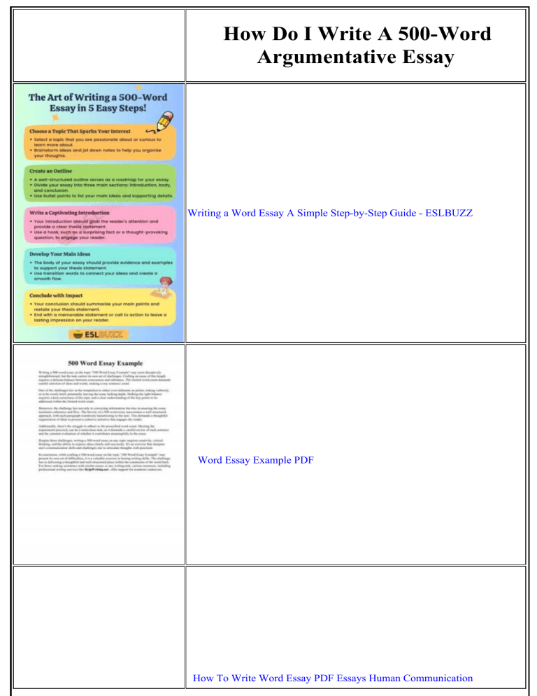 How to Write a 500-Word Argumentative Essay: Guide