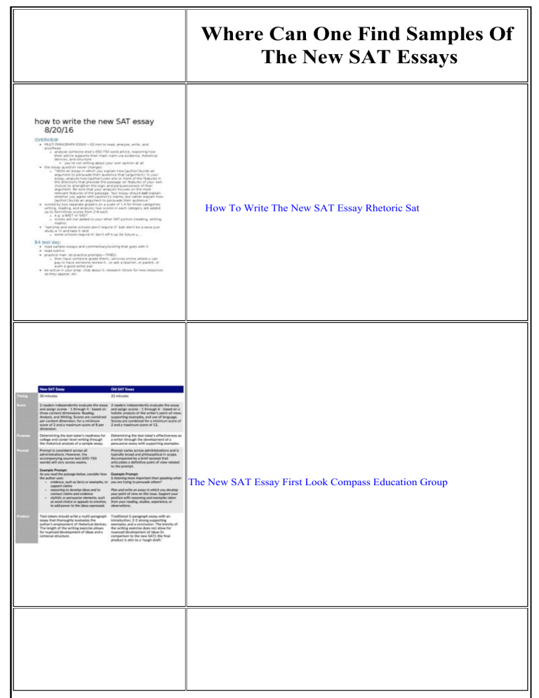 New SAT Essay Samples & Guide