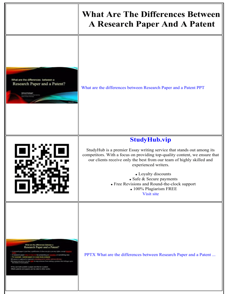 Research Paper vs. Patent: Key Differences Explained
