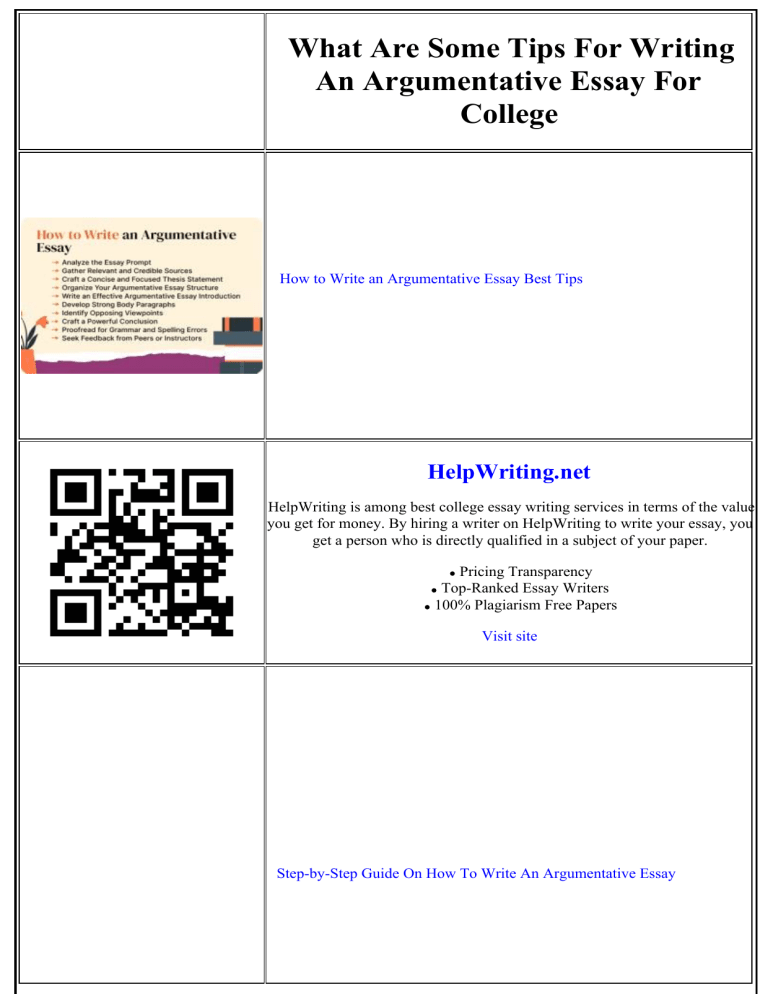 Argumentative Essay Writing Tips for College Students