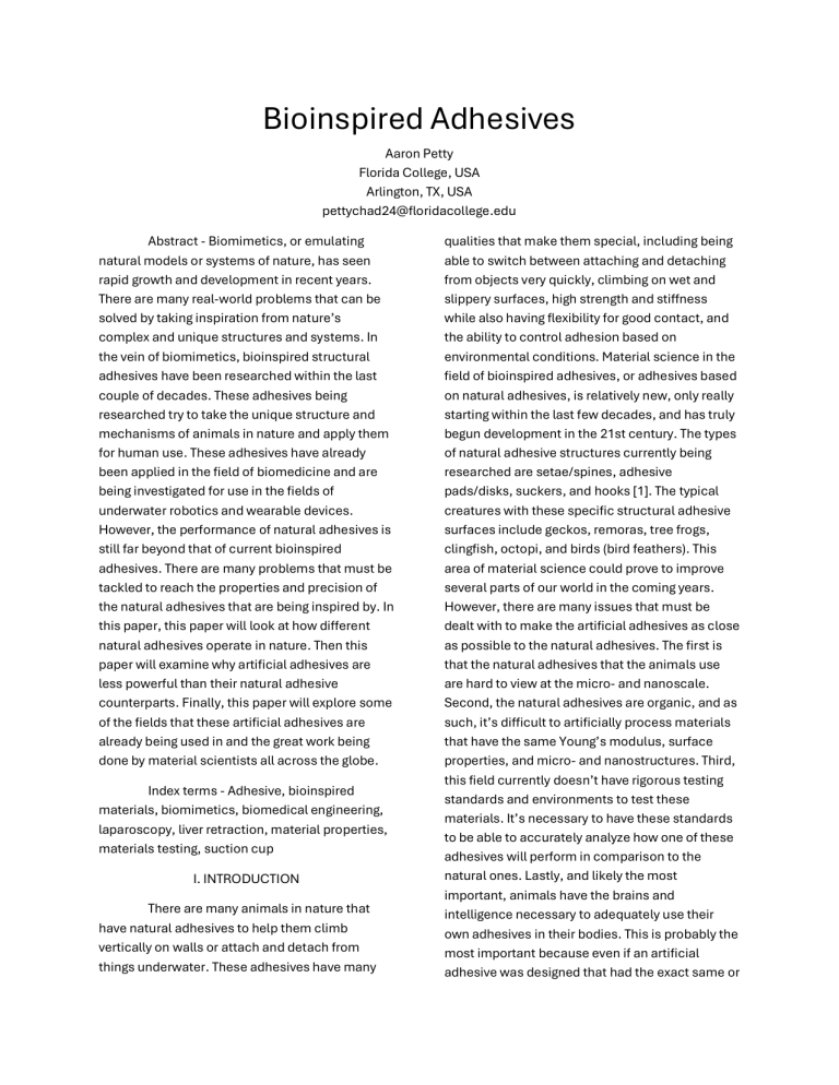 Materials Research Paper