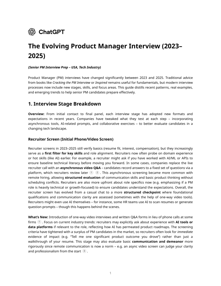 Senior PM Interview Prep Guide: Evolving Trends 2023-2025