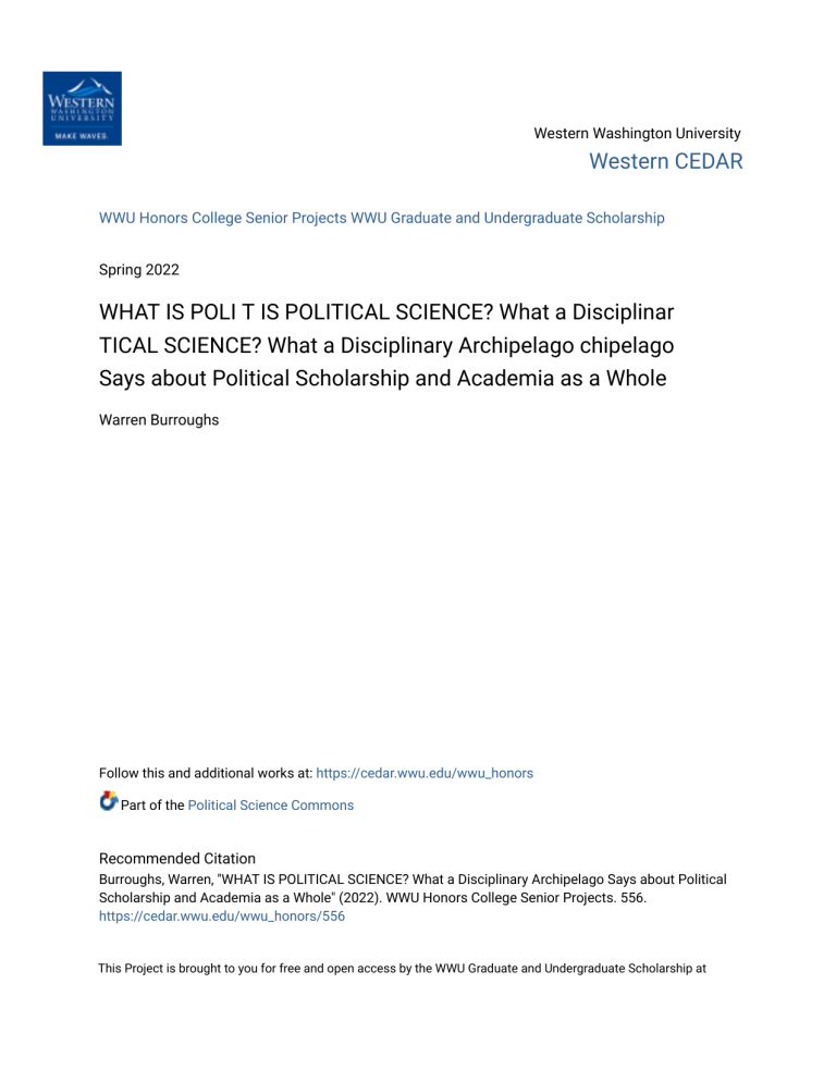 Political Science Identity Crisis: Disciplinary Archipelago & Academia