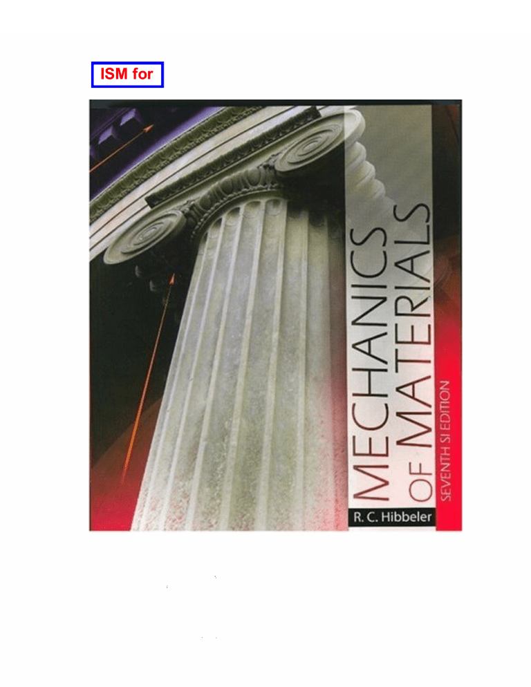 Mechanics of Materials Solutions Manual - Internal Loadings Problems