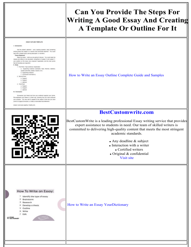 Essay Writing Guide: Steps, Template & Outline