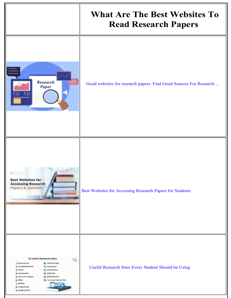 What are the best websites to read research papers