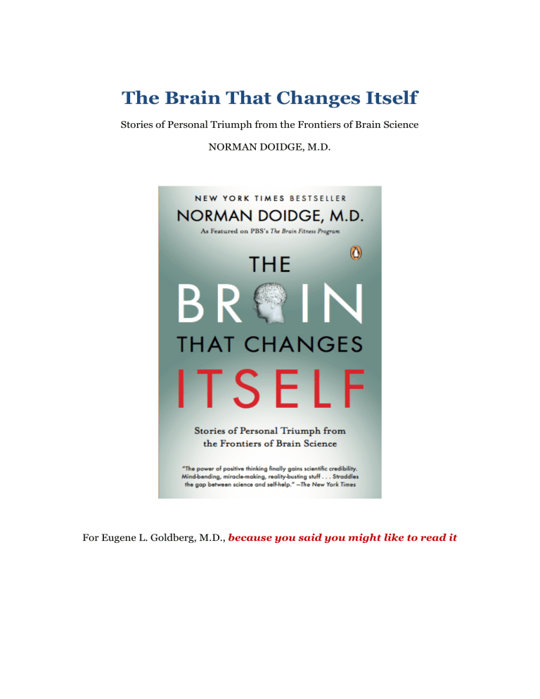 The Brain That Changes Itself: Neuroplasticity & Personal Triumph