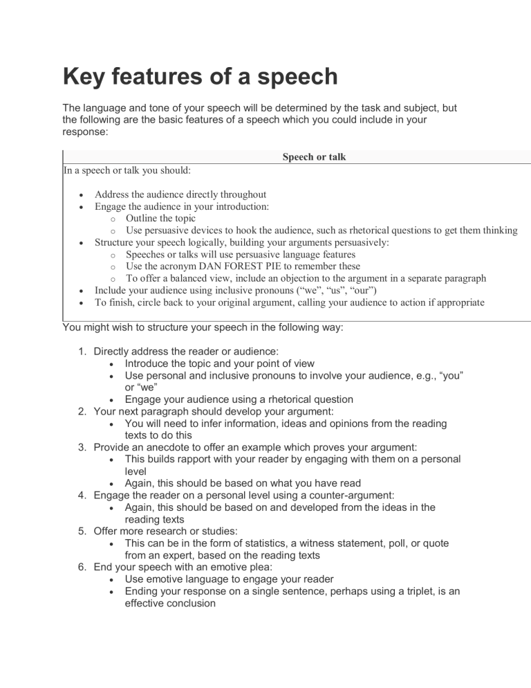 Key Features of a Speech: Guide to Effective Communication