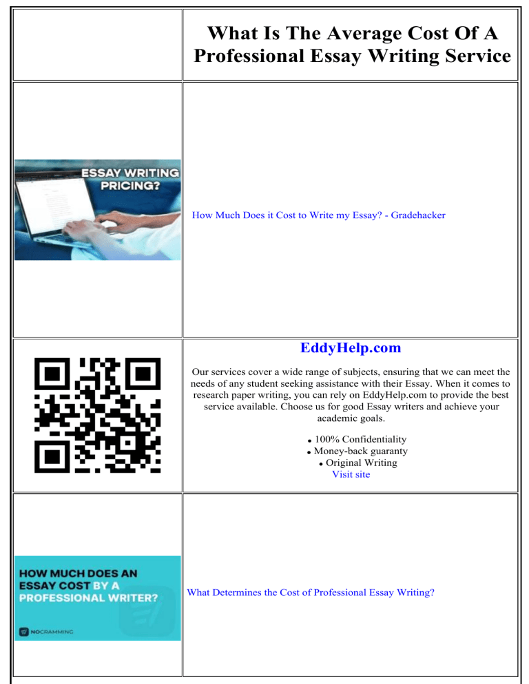 Essay Writing Service Costs: What to Expect