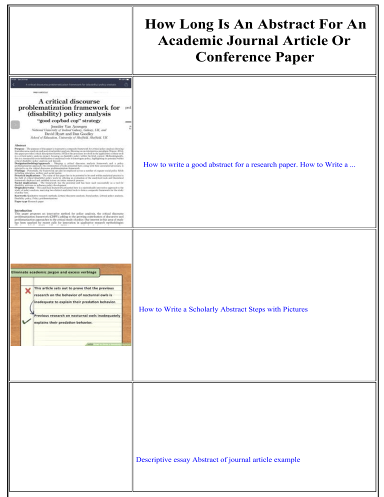 How to Write an Effective Abstract for Research Papers