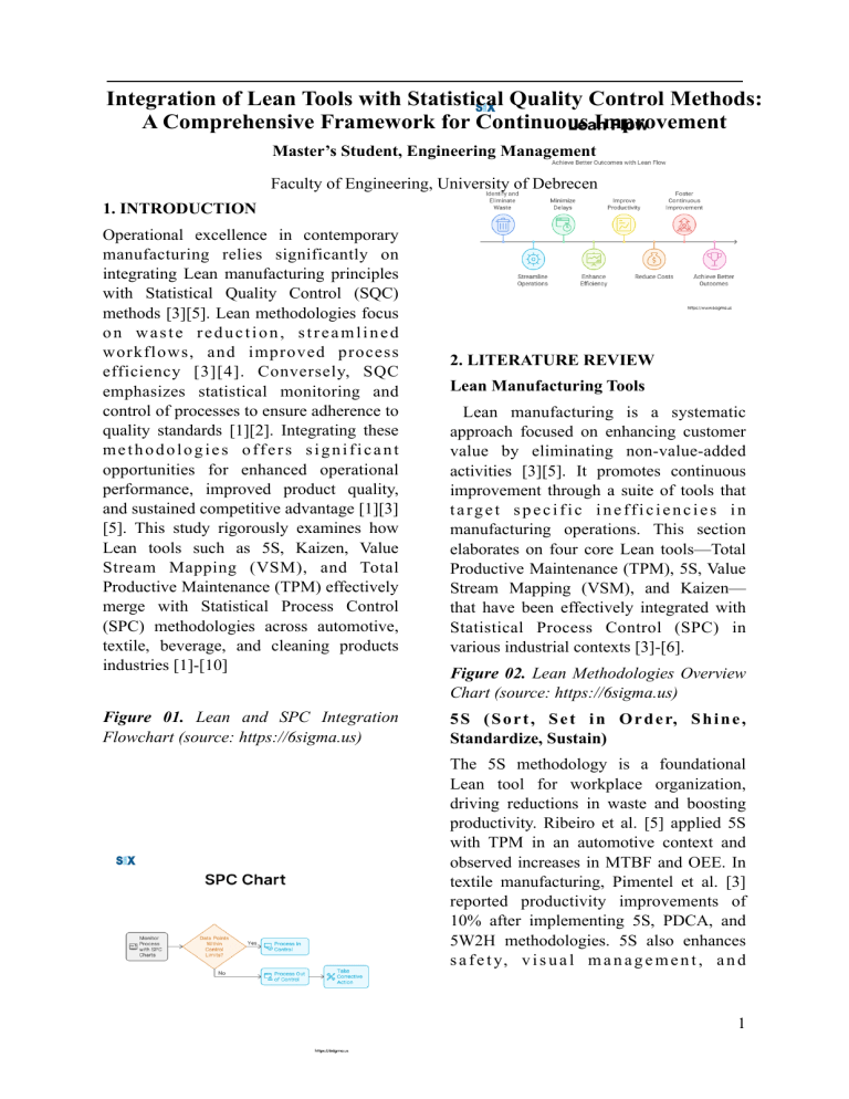 Lean Tools & Statistical Quality Control: Continuous Improvement Framework