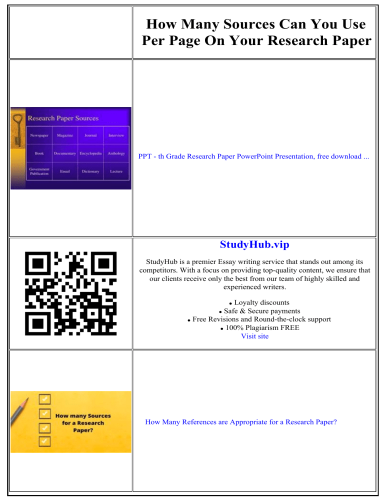 Research Paper Sources & References Guide