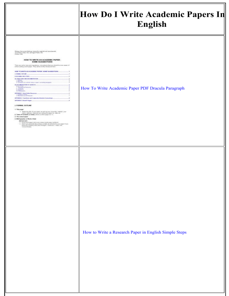 Academic Paper Writing Guide: Structure & Outline