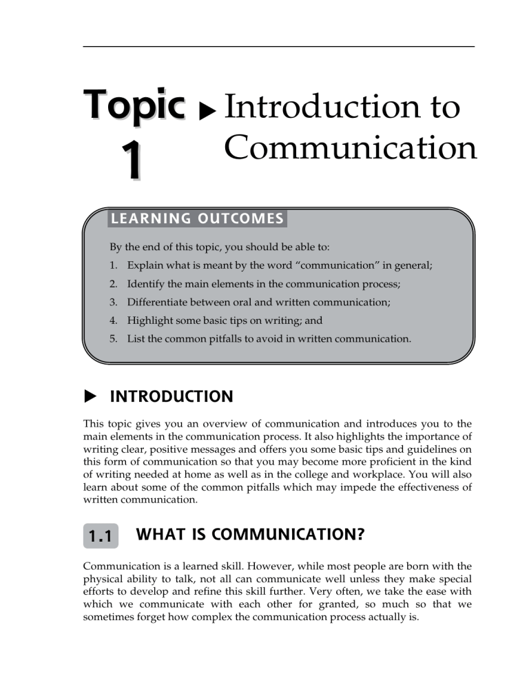 Introduction to Communication: Elements, Barriers, and Types