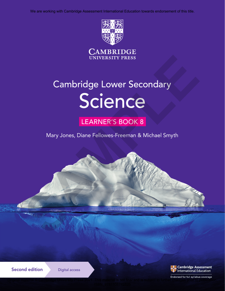 Cambridge Lower Secondary Science Learner's Book 8