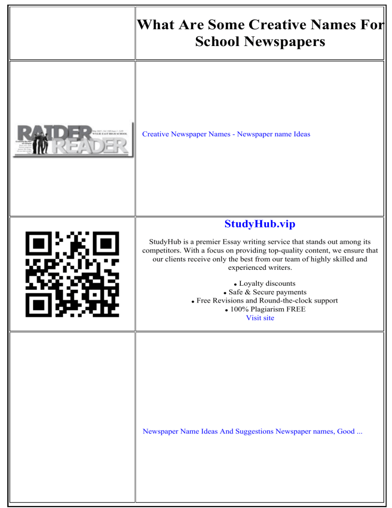 Creative School Newspaper Names: Ideas & Tips