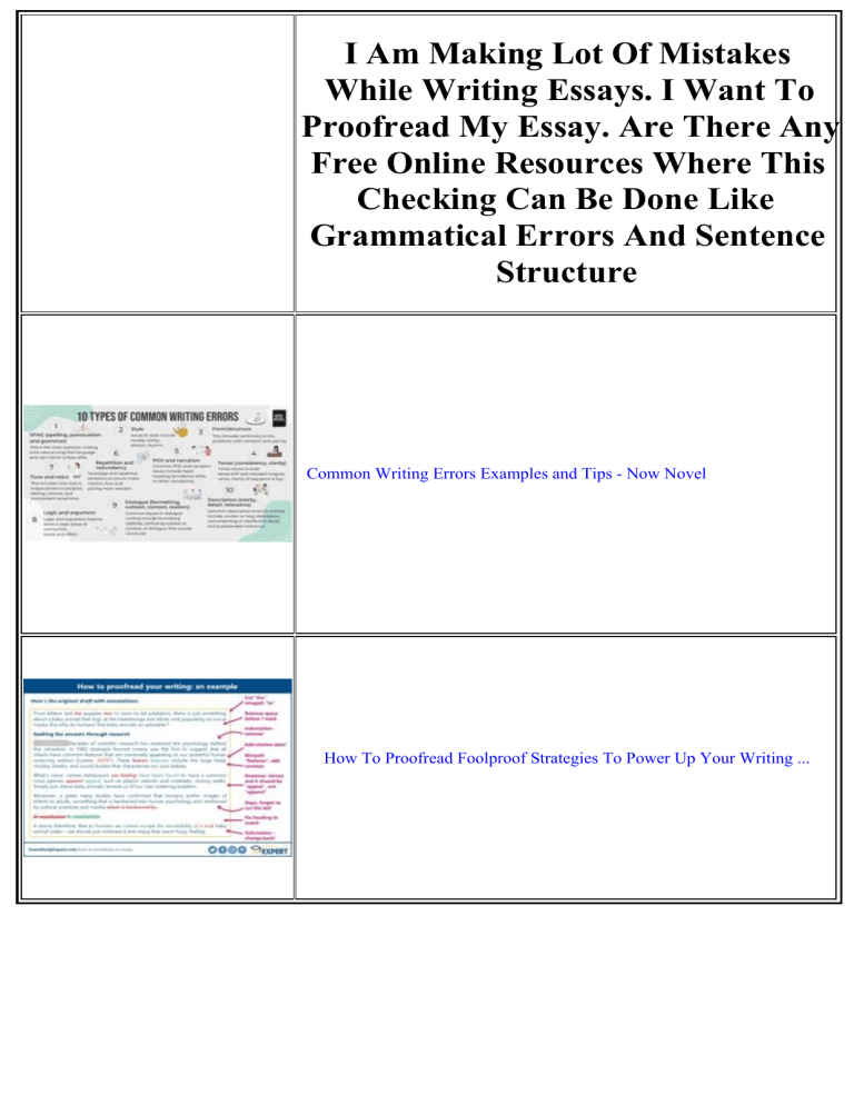 Essay Proofreading & Writing Tips: Free Online Resources