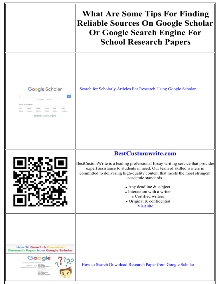 Find Reliable Sources on Google Scholar: Tips & Tricks