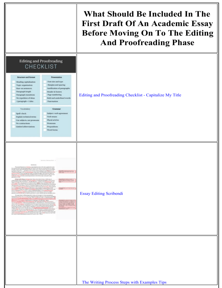 Academic Essay First Draft Guide