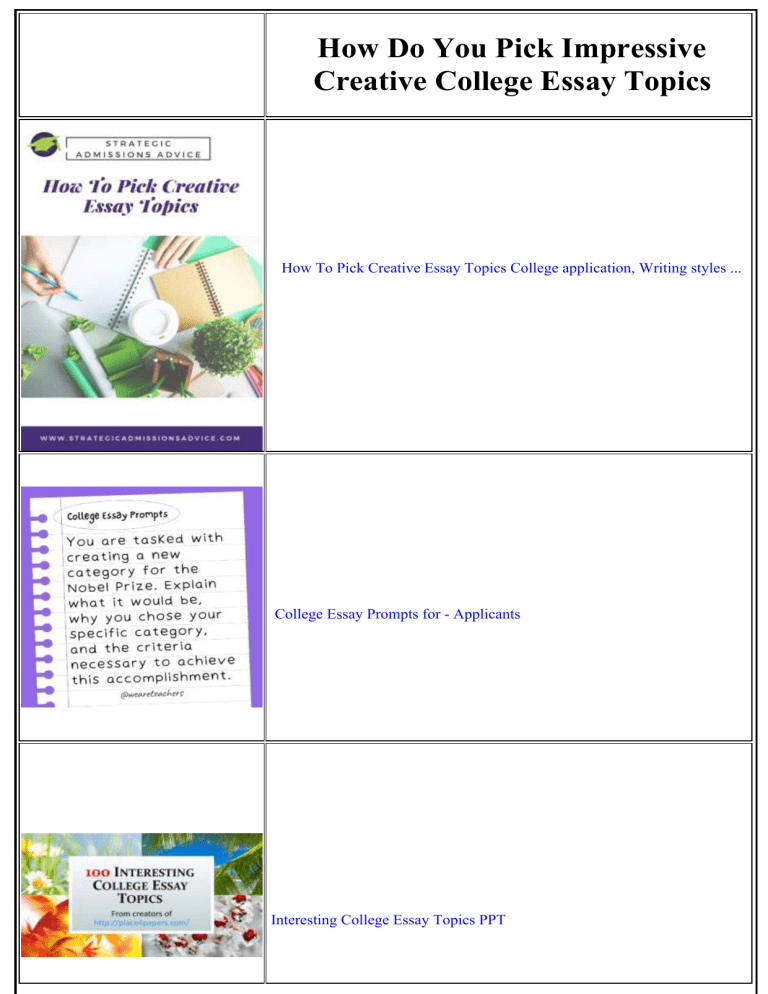 Creative College Essay Topics: How to Pick Impressive Ones