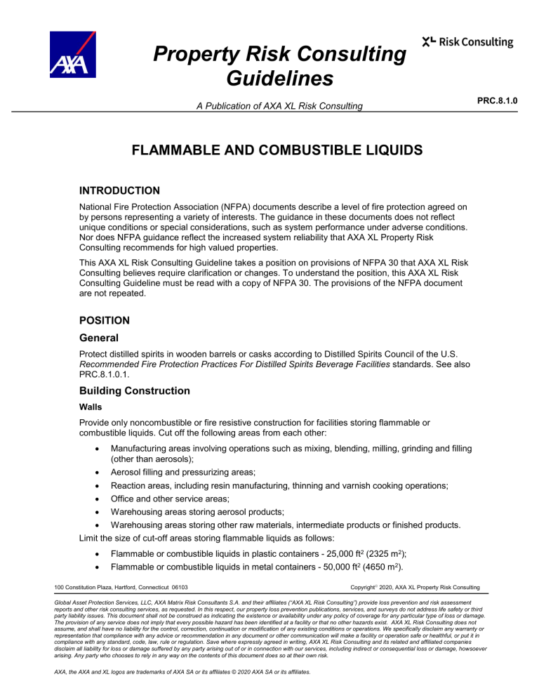 Flammable & Combustible Liquids Guidelines - AXA XL Risk Consulting