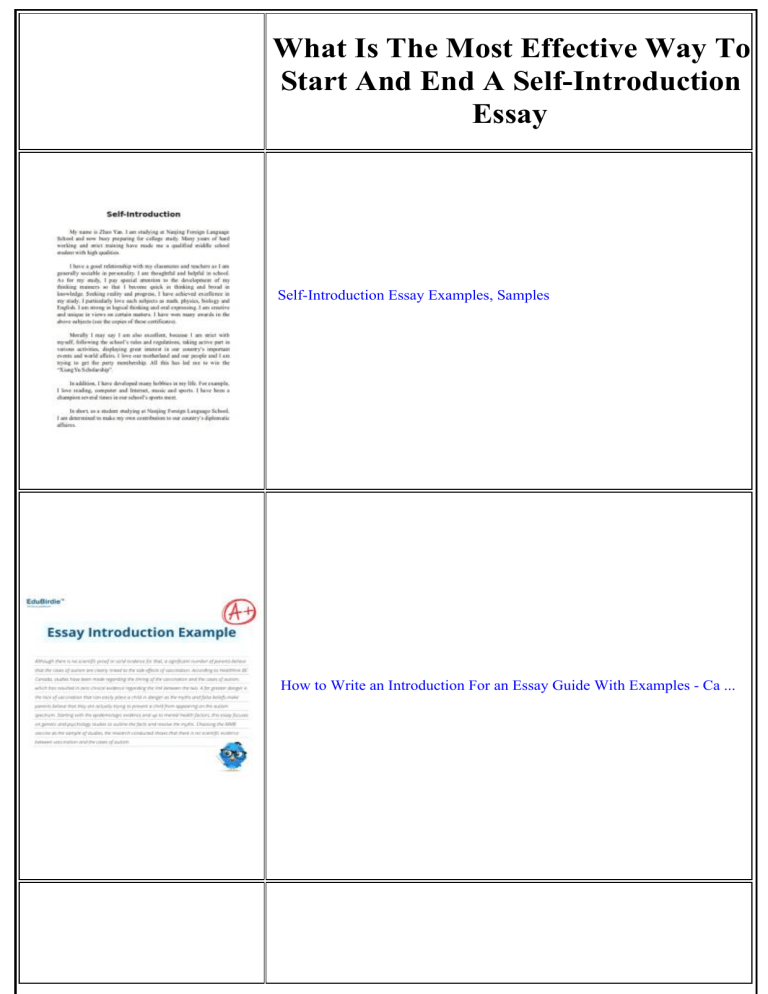 Self-Introduction Essay Guide: Effective Starts & Ends