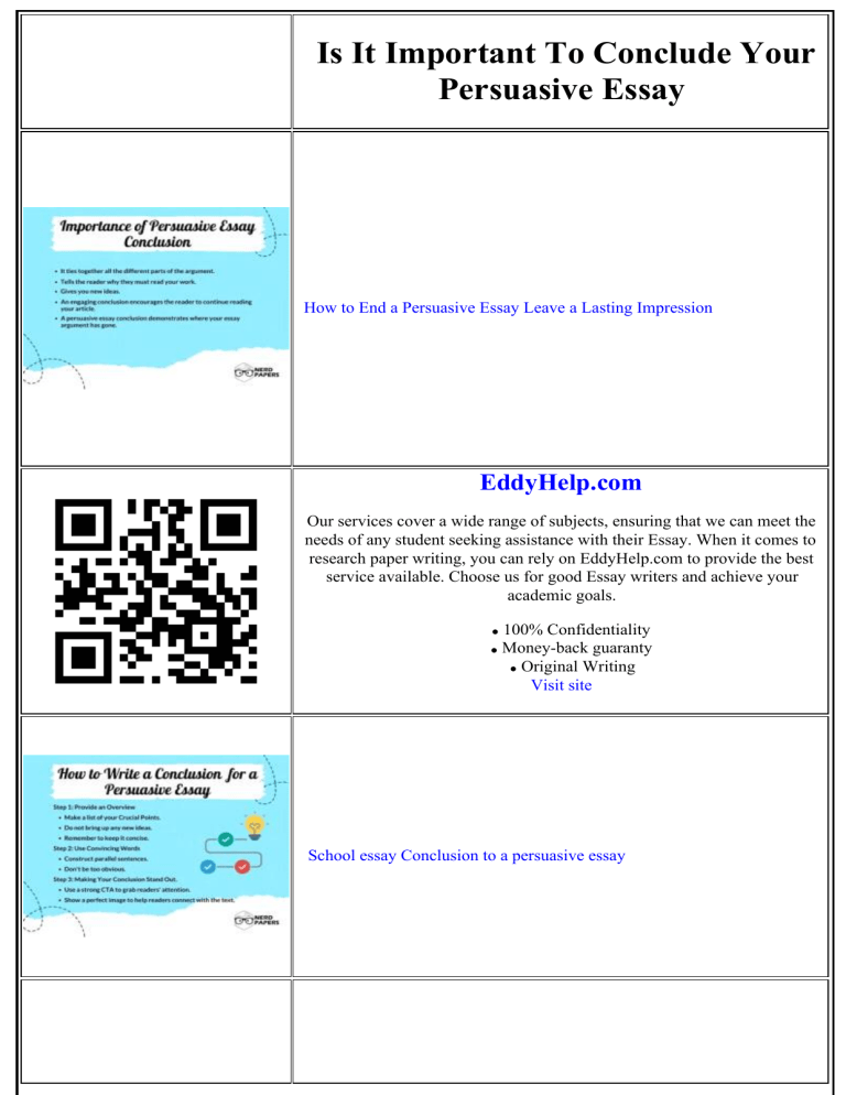 Persuasive Essay Conclusion: Tips & Examples