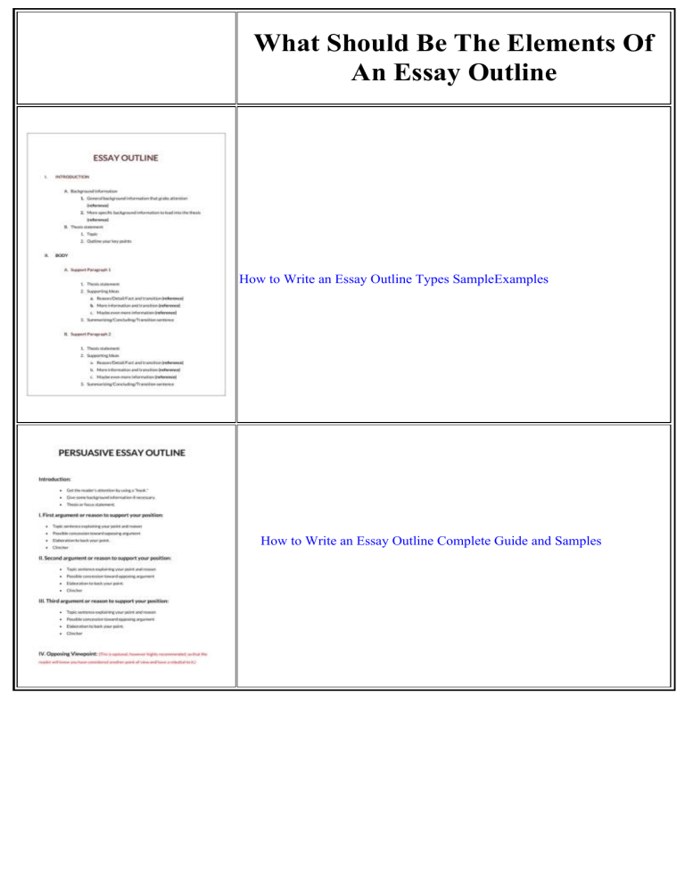 Essay Outline: Types, Examples, and Elements