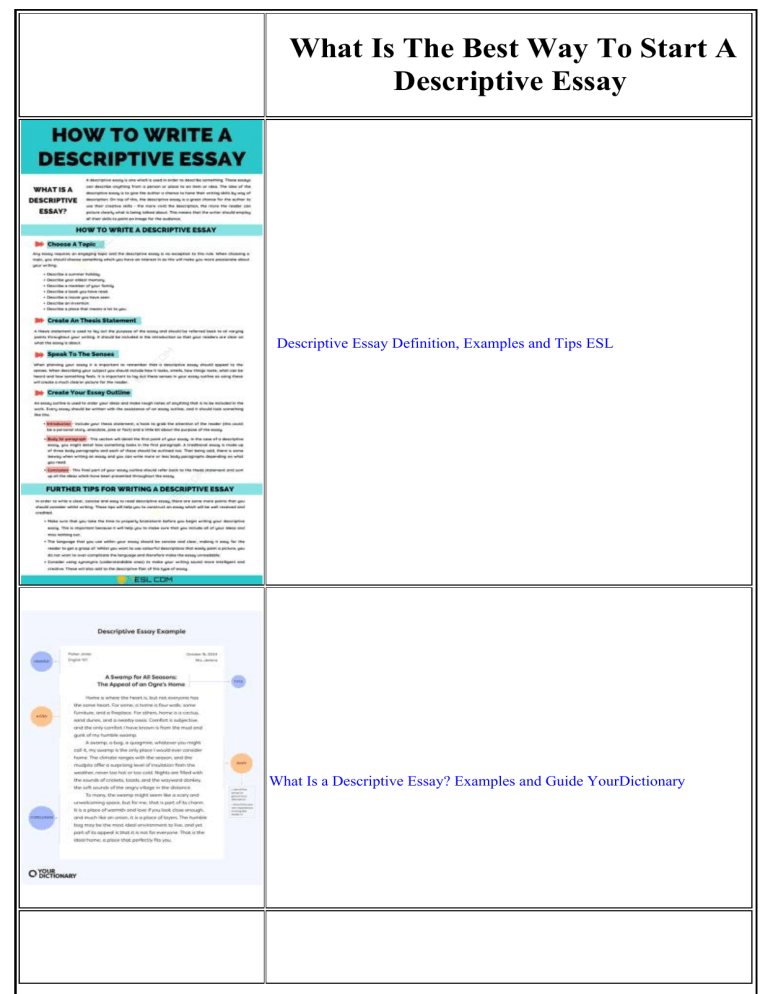 Descriptive Essay: Guide, Examples & Writing Tips