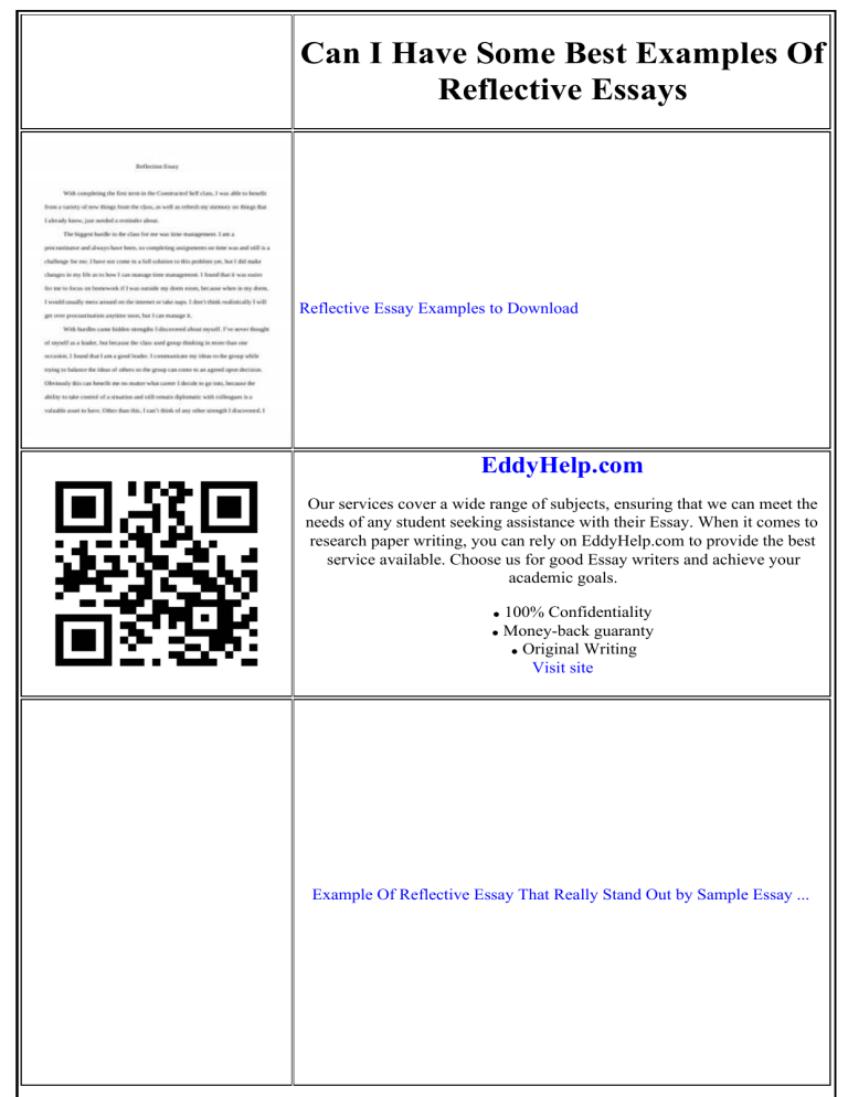 Reflective Essay Examples & Writing Guide