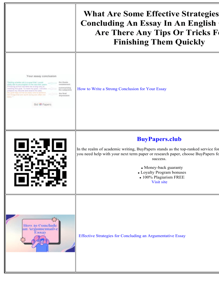 Essay Conclusion Strategies: Tips & Tricks for English Essays