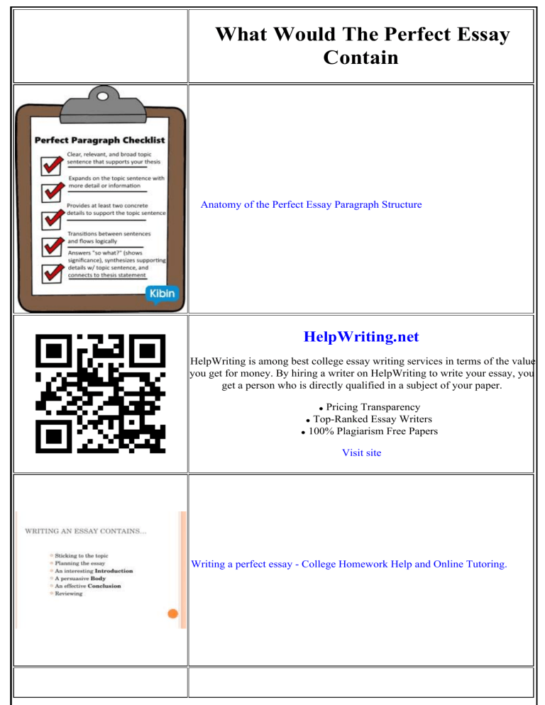 Essay Writing Guide: Perfecting Your Essay