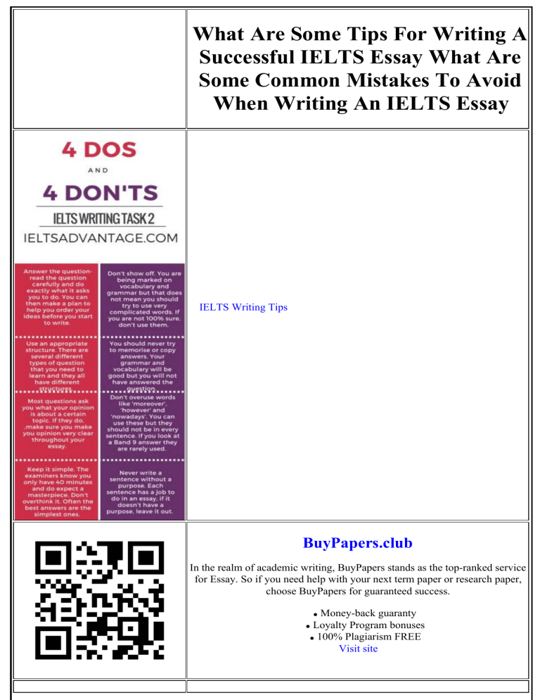 IELTS Essay Writing Tips: Dos, Don'ts & Mistakes