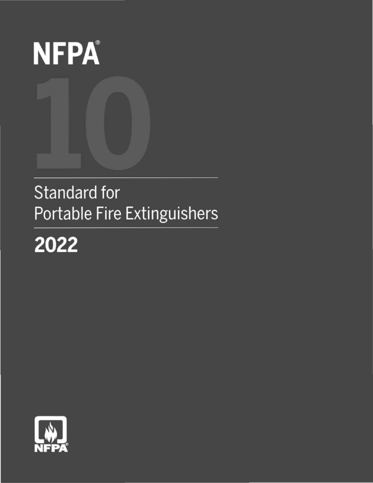 NFPA 10: Portable Fire Extinguisher Standard (2022)
