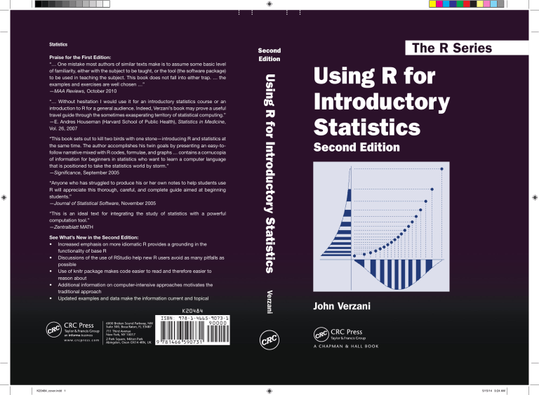 Using R for Introductory Statistics, Second Edition by John Verzani
