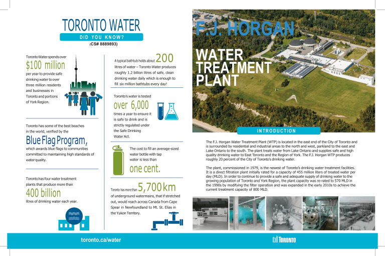 F.J. Horgan Water Treatment Plant: Toronto Water Info