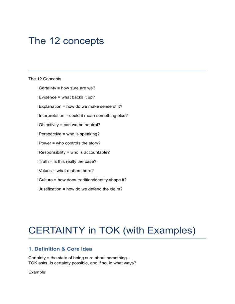 TOK Concepts: Certainty Explained with Examples & Essay Guide