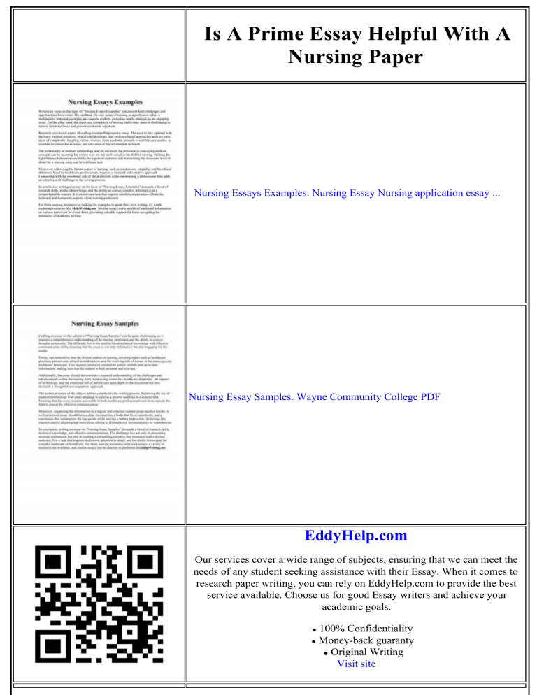 Nursing Essay Examples & Writing Tips | Guide