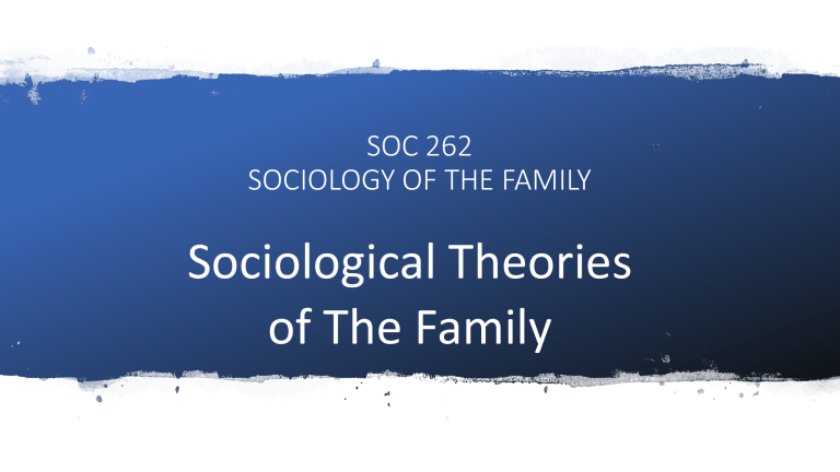 Sociological Theories of the Family: Conflict, Functionalism ...