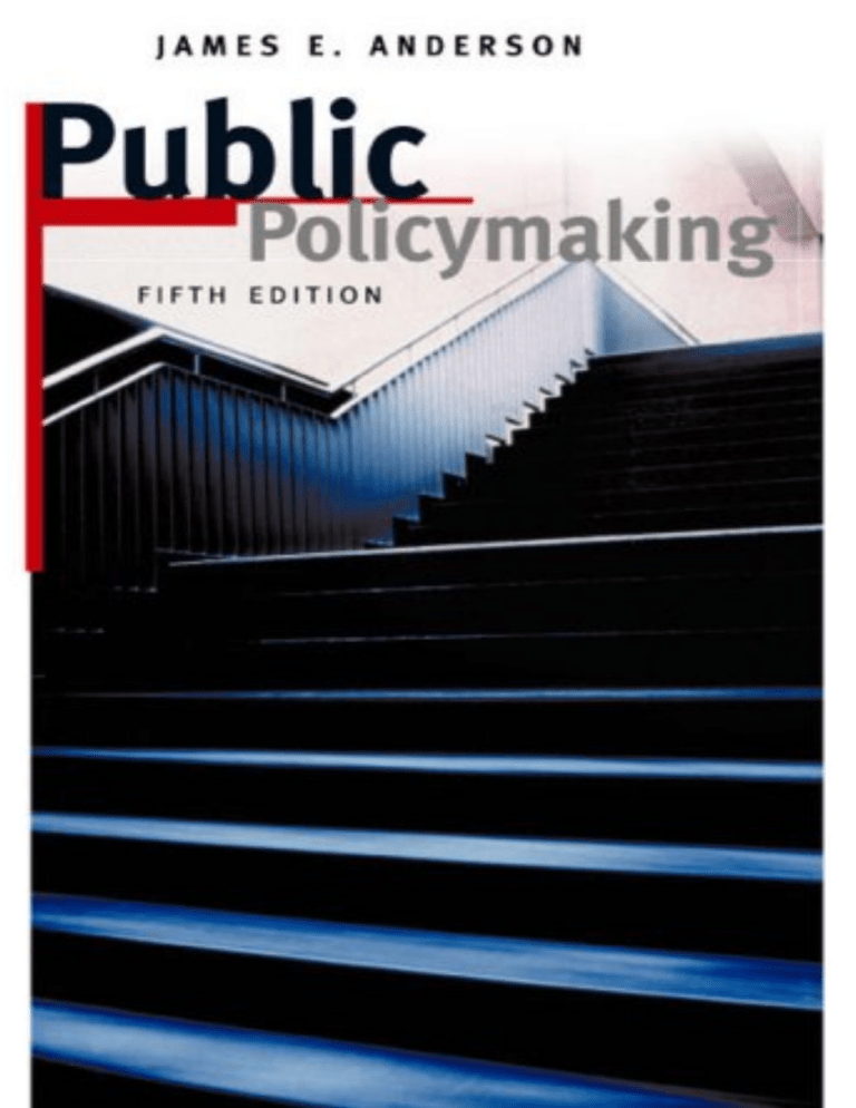 Public Policymaking: An Introduction - Political Science Textbook