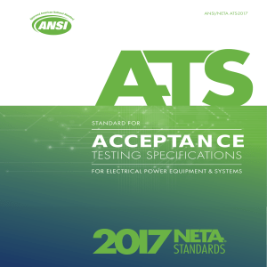 NETA Acceptance Testing Specifications - Bolt Torque Values
