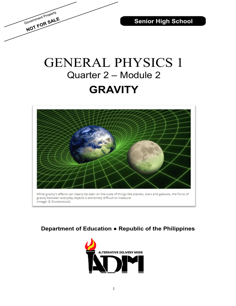 Gravity: General Physics 1 Module for Senior High School