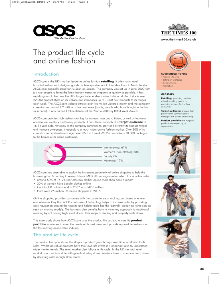 ASOS.com Case Study: Product Life Cycle & Online Fashion Marketing
