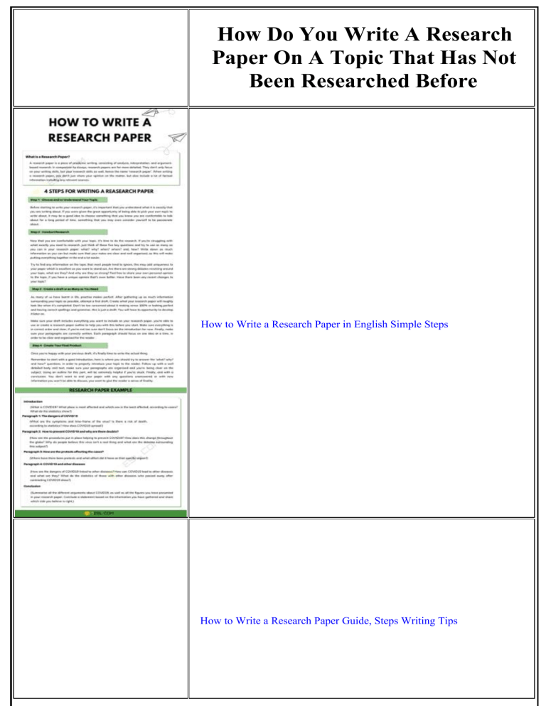 How to Write a Research Paper: A Step-by-Step Guide