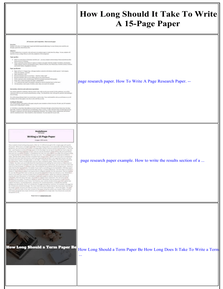 How to Write a 15-Page Paper: Tips & Time Management