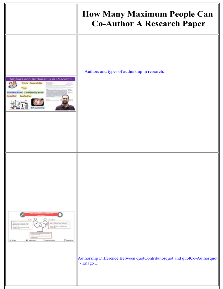 Research Paper Authorship: Guidelines & Best Practices