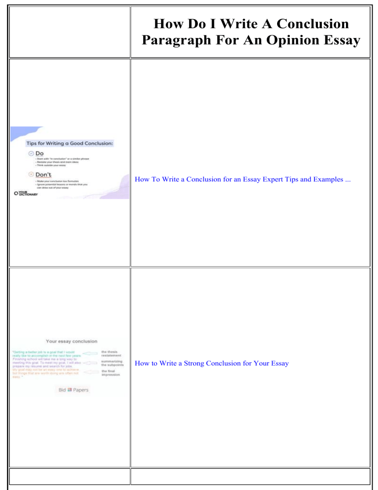 How to Write a Conclusion Paragraph for an Opinion Essay