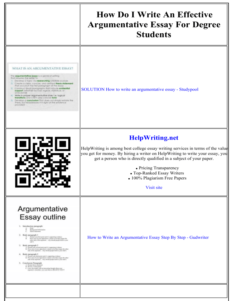 Argumentative Essay Guide for Students